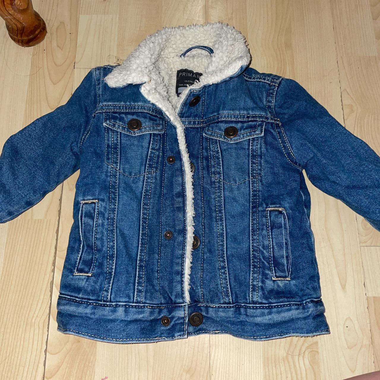 Primark Borg lined denim jacket 1.5-2years - Depop