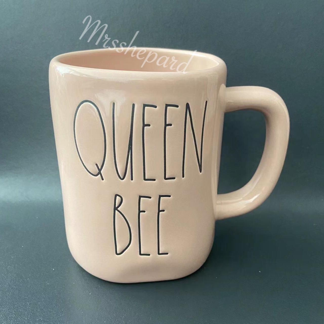 Rae Dunn Pink Queen Bee Mug - Depop