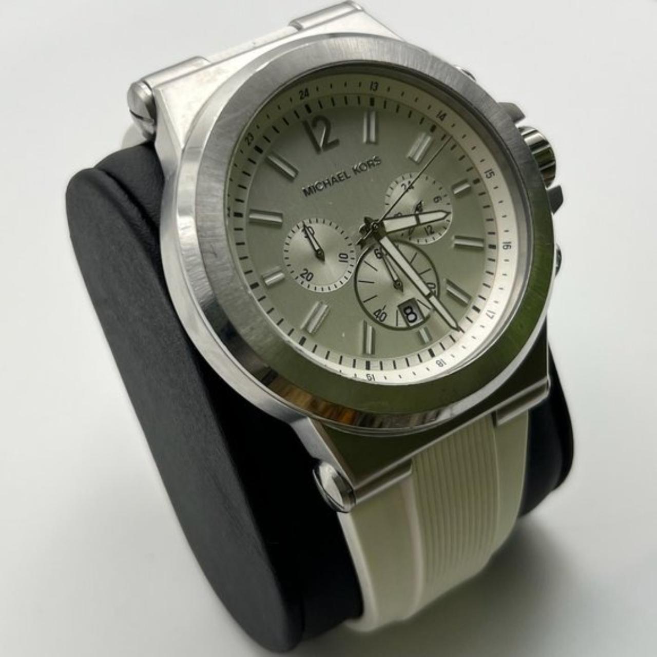 Beautiful Michael Kors Men’s Watch Silver White... - Depop