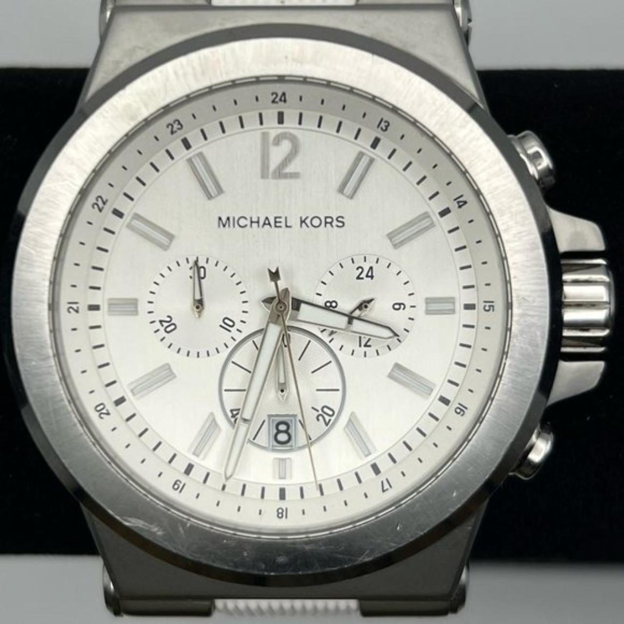 Beautiful Michael Kors Men’s Watch Silver White... - Depop