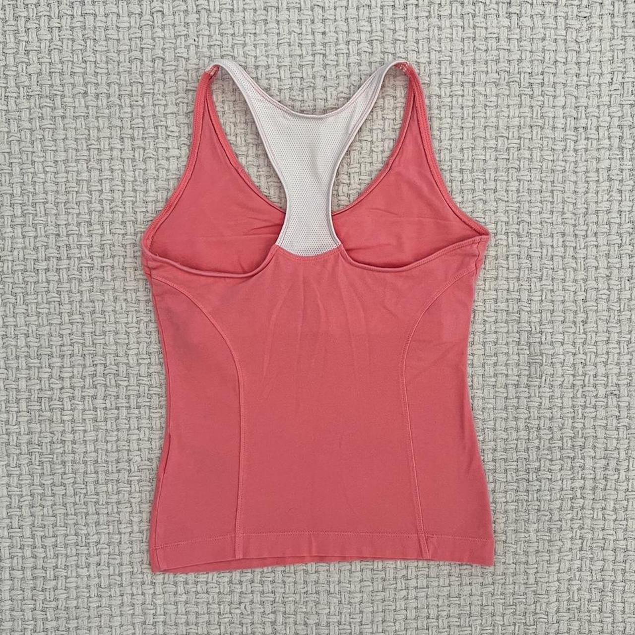 Vintage Y2K Nike Tank Top pink center swoosh racer... - Depop