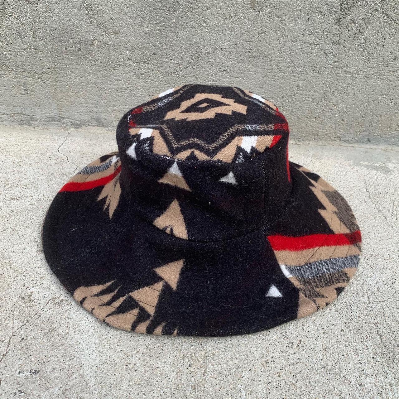 Handmade Pendleton wool wide brimmed hat. Made with... - Depop