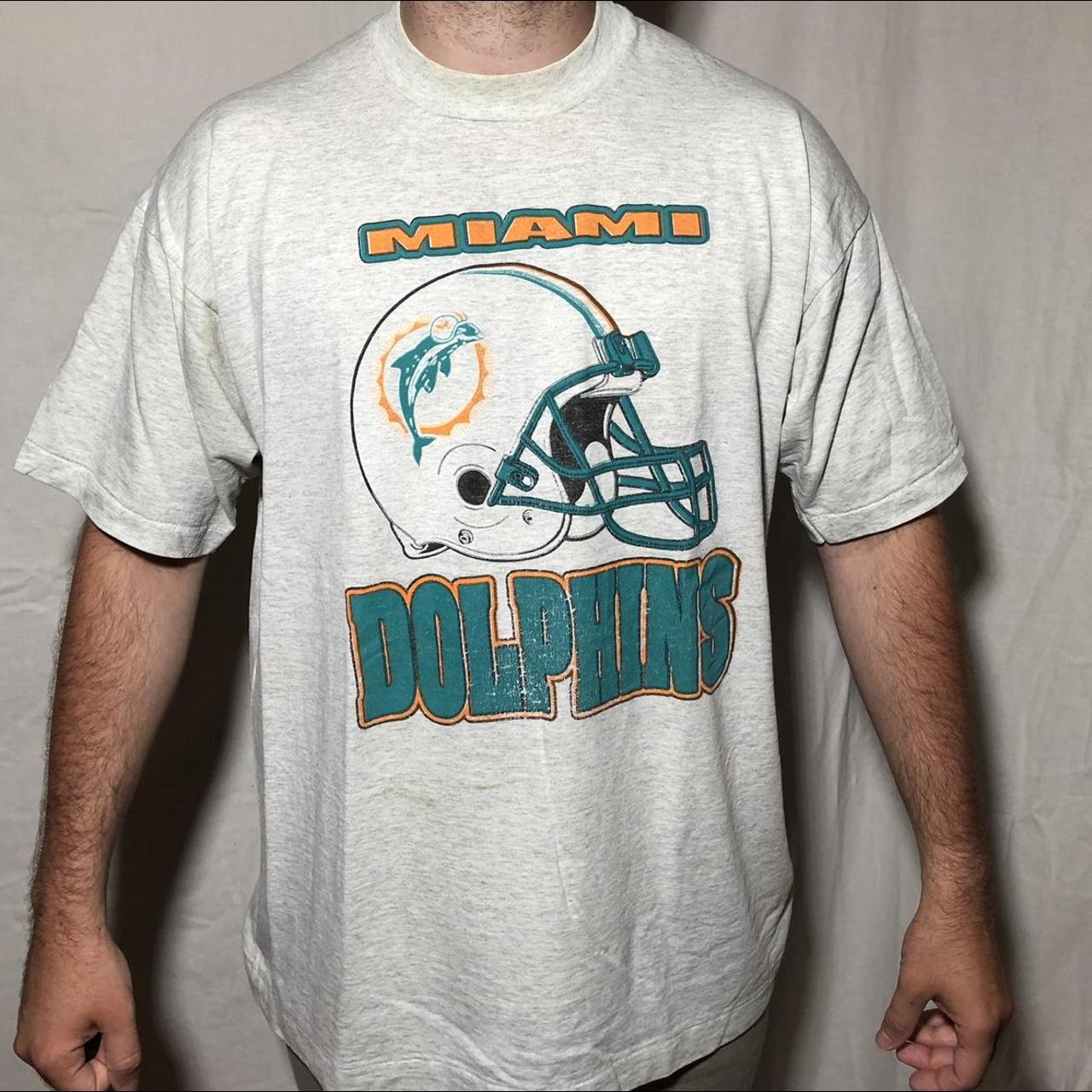 Vintage NFL Thrashed Miami Dolphins Graphic... - Depop