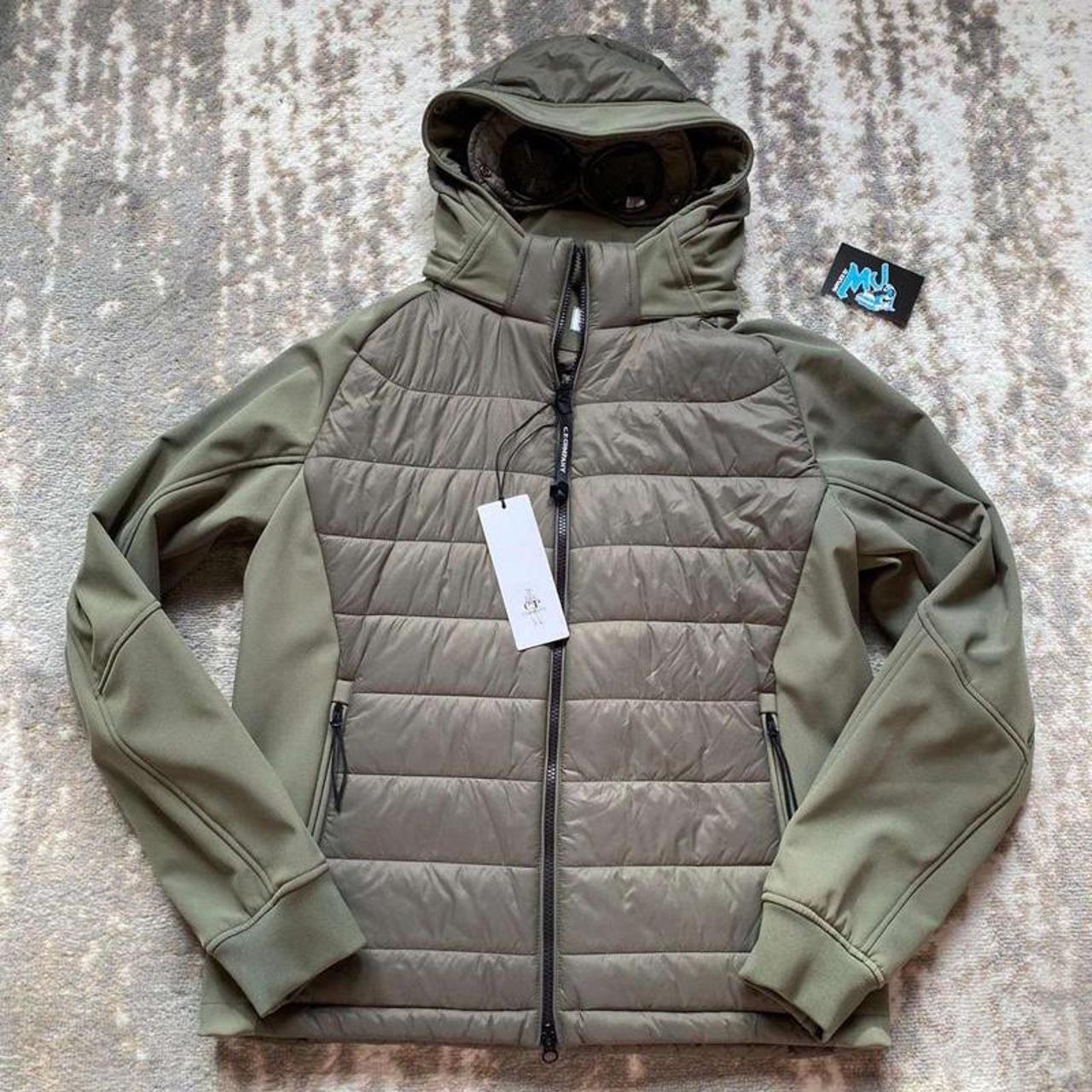 Authentic CP company khaki padded goggle jacket... - Depop