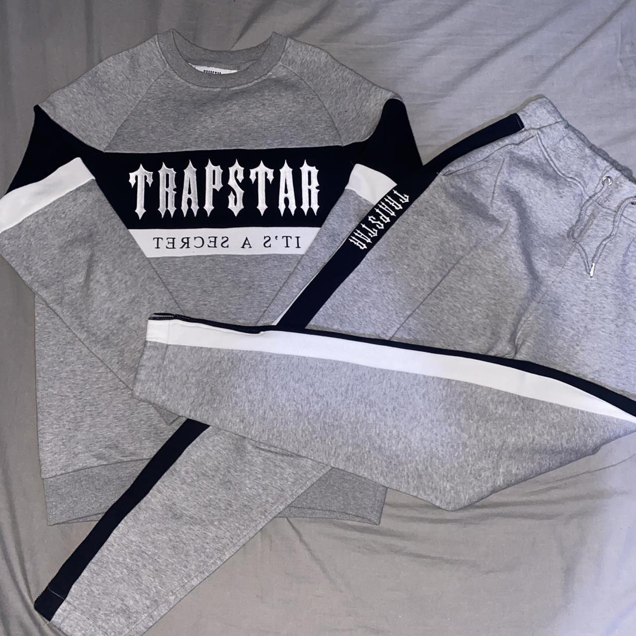 TRAPSTAR ⭐️ MENS TRACKSUIT🧔🏻 GREY JUMPER AND... - Depop