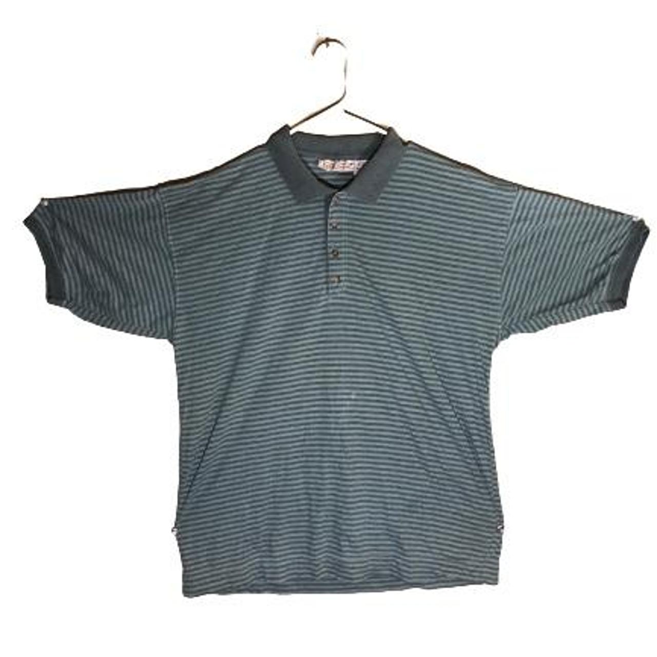 1990’s Bugle Boy polo shirt. Ringer sleeves. Navy... - Depop