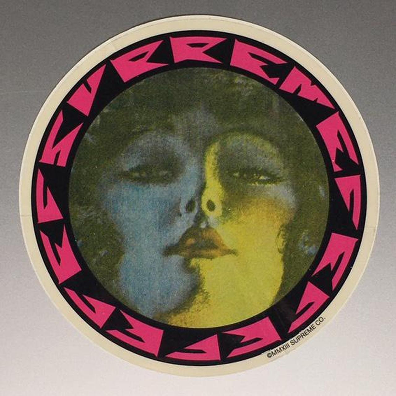 Supreme Pink and Green Stickers | Depop