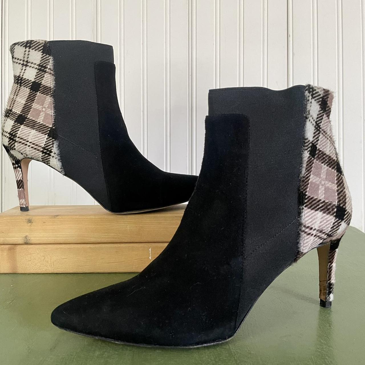 Bruno Ricci for Diane B Plaid Calf Hair Stretch... - Depop