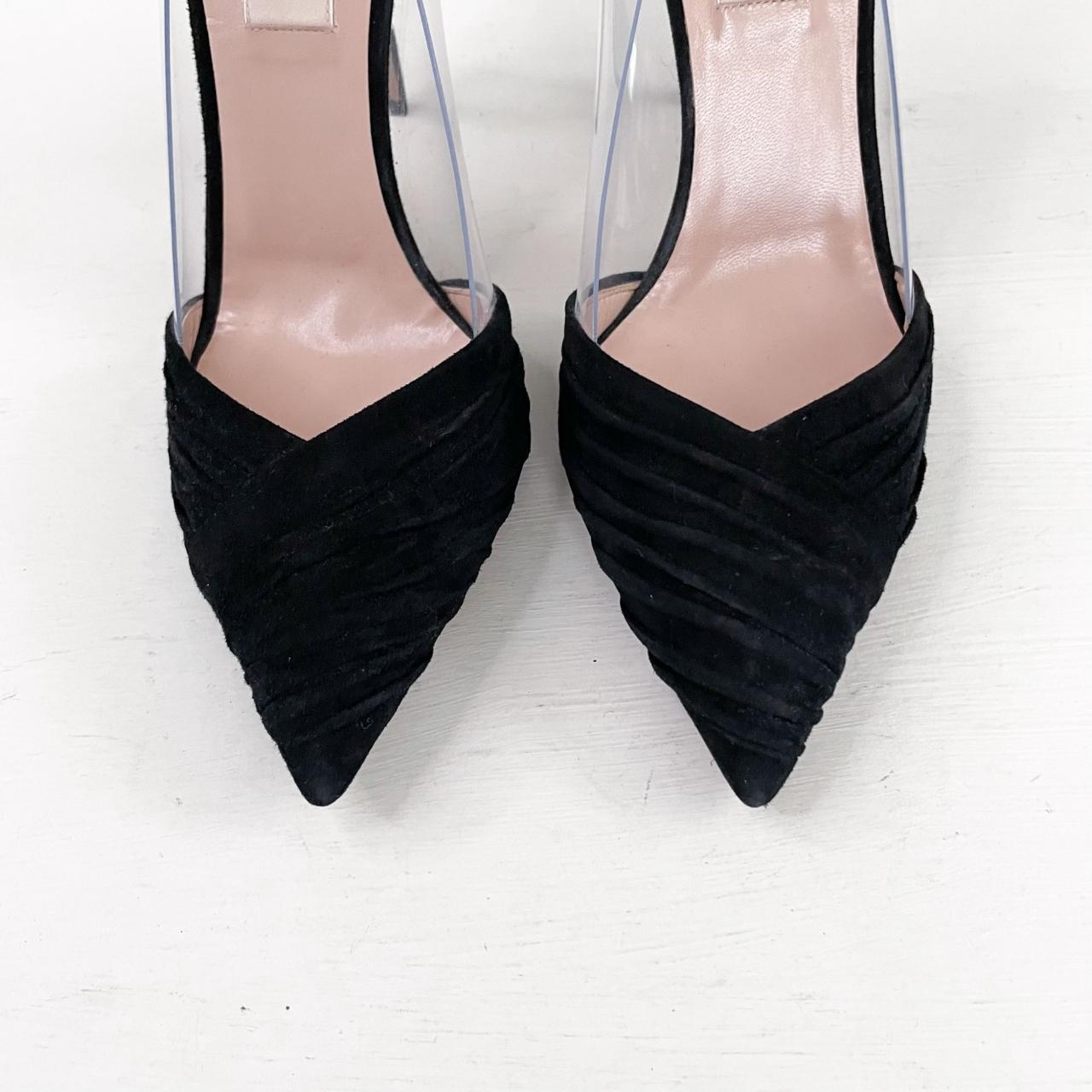 Valentino Garavani B-Drape 100mm Pumps in Black... - Depop