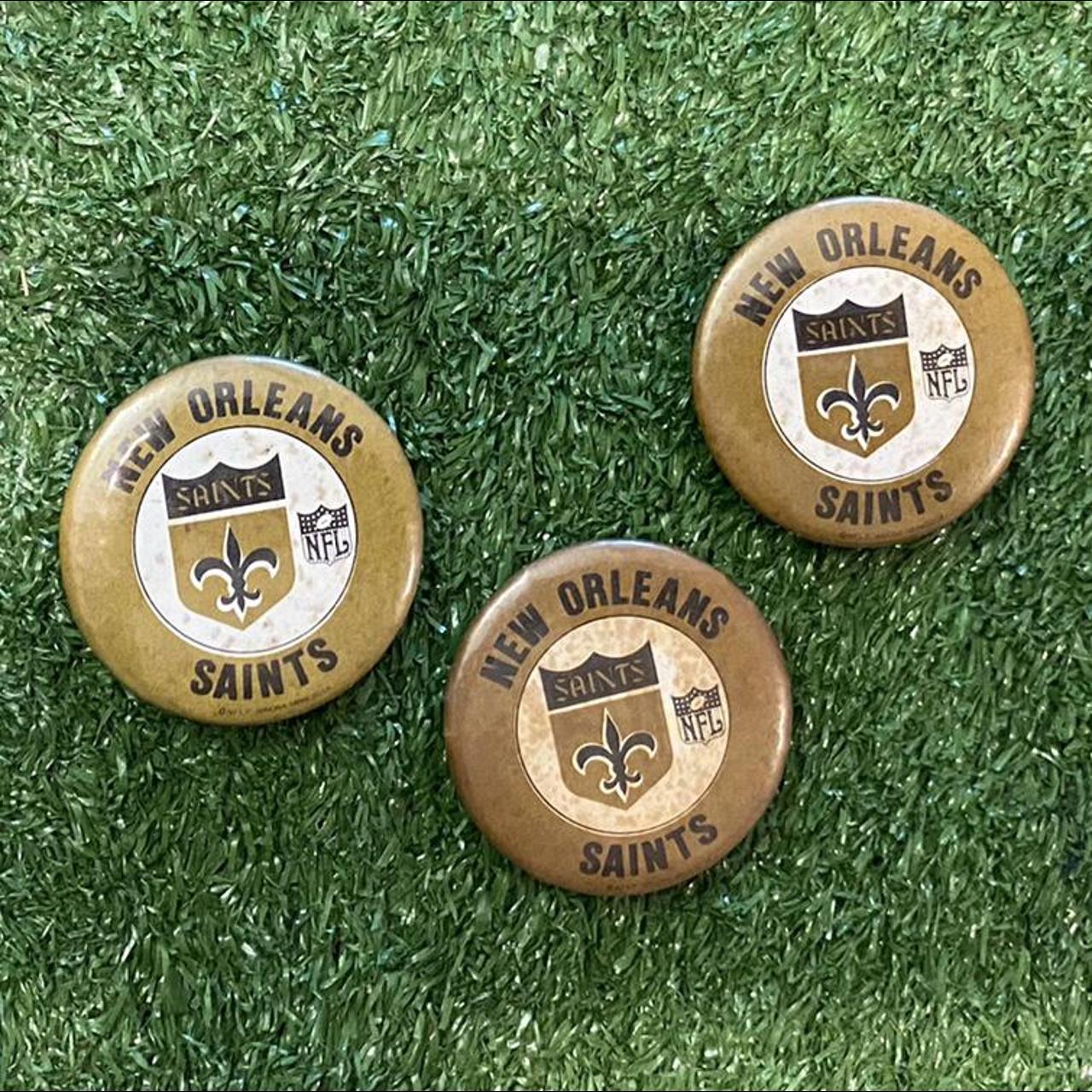 (3) Vintage New Orleans Saints NFL Pins... - Depop