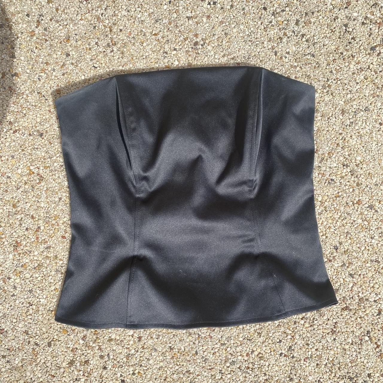 Black corset top with diamanté back • Wallis size... - Depop