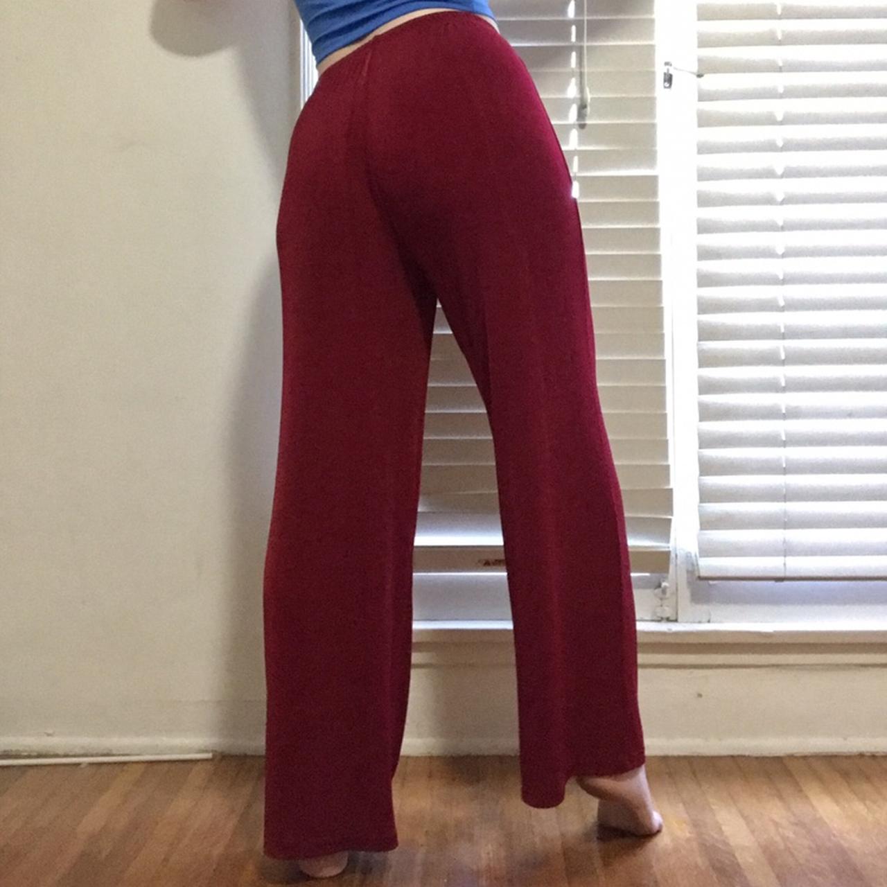 Insanely comfy red stretch pants! Super flowy and... | Depop