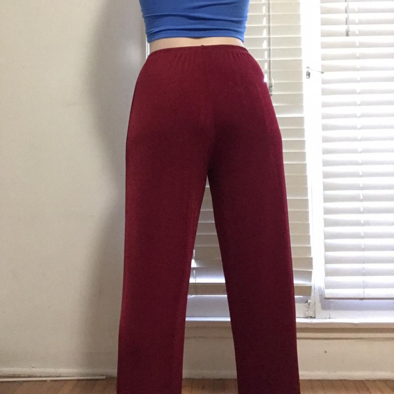 Insanely comfy red stretch pants! Super flowy and... | Depop
