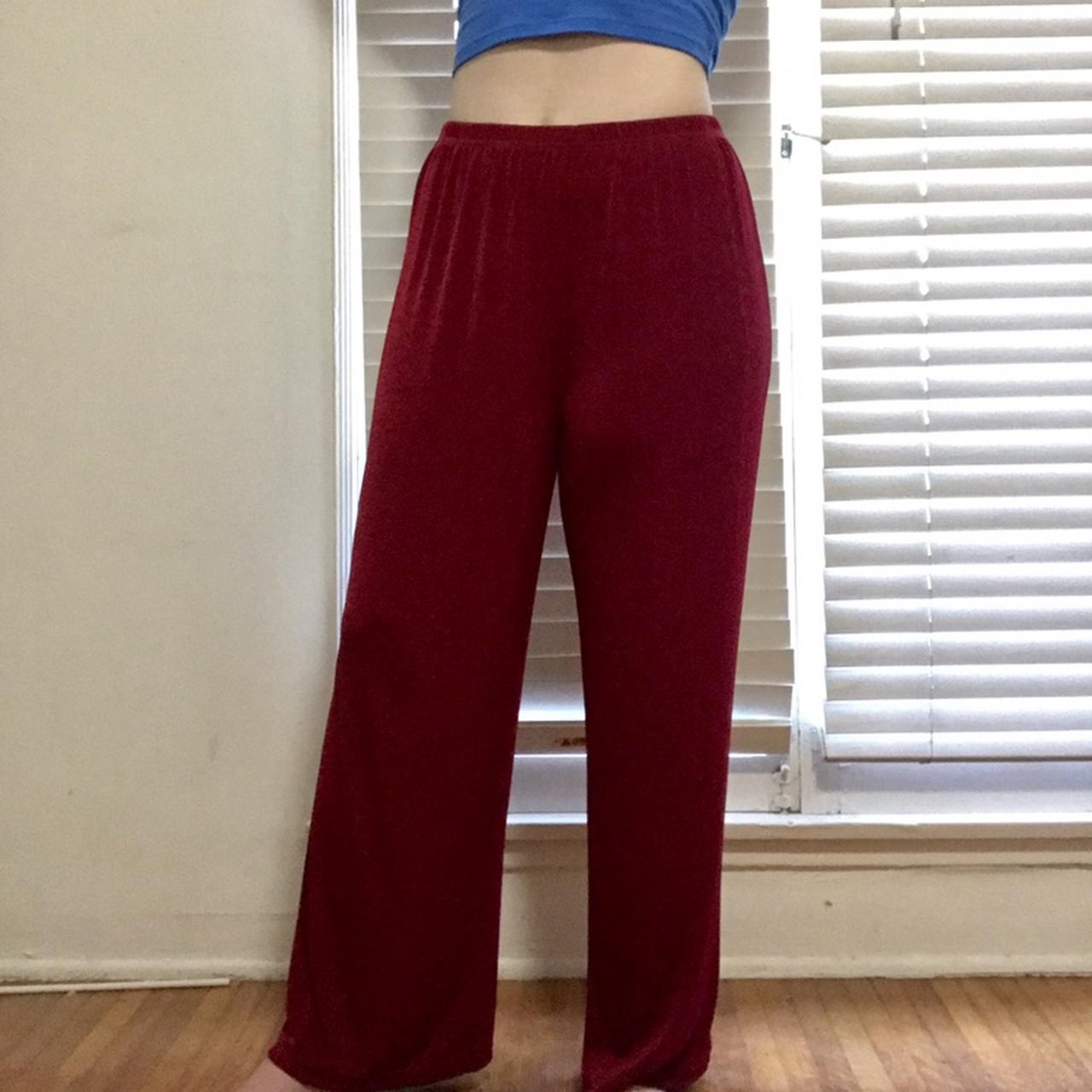 Insanely comfy red stretch pants! Super flowy and... | Depop