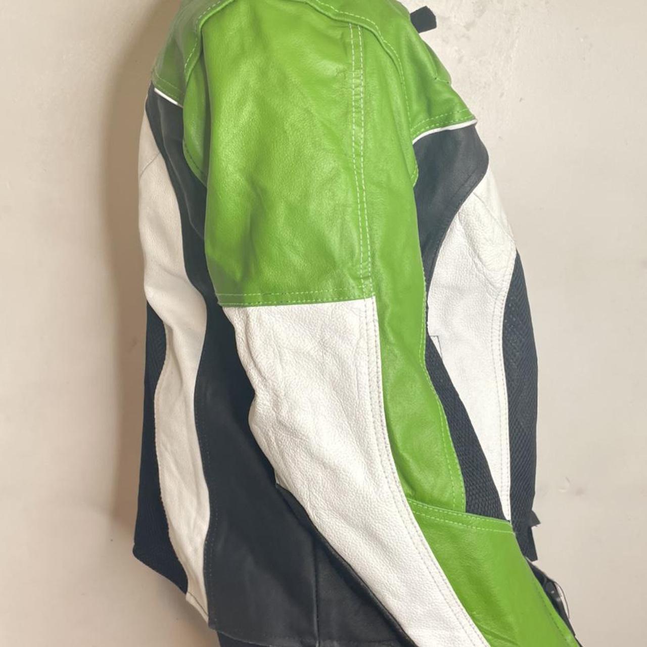 Beautiful vintage leather race car jacket. This pop... - Depop