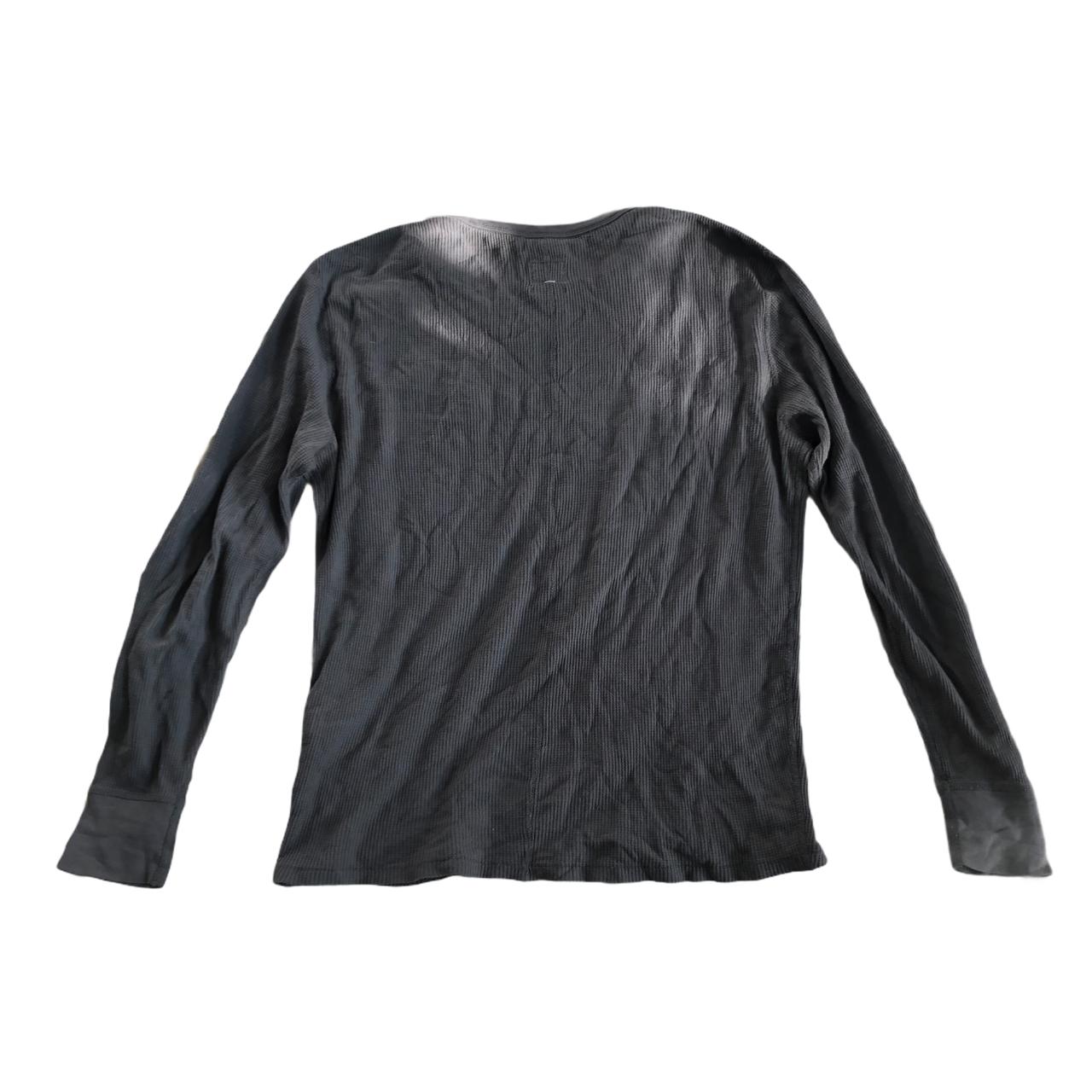 Green waffle texture long sleeve shirt from Rag &... - Depop