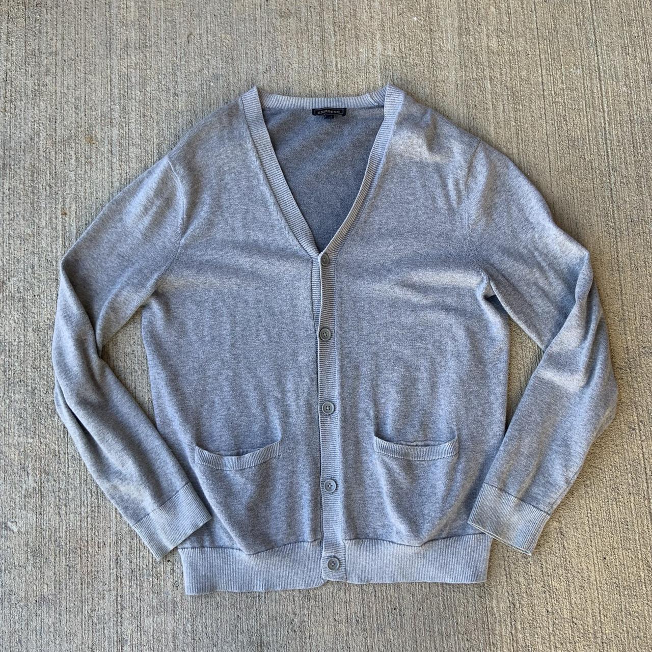 Grey Express Cardigan Cozy cardigan from express,... - Depop