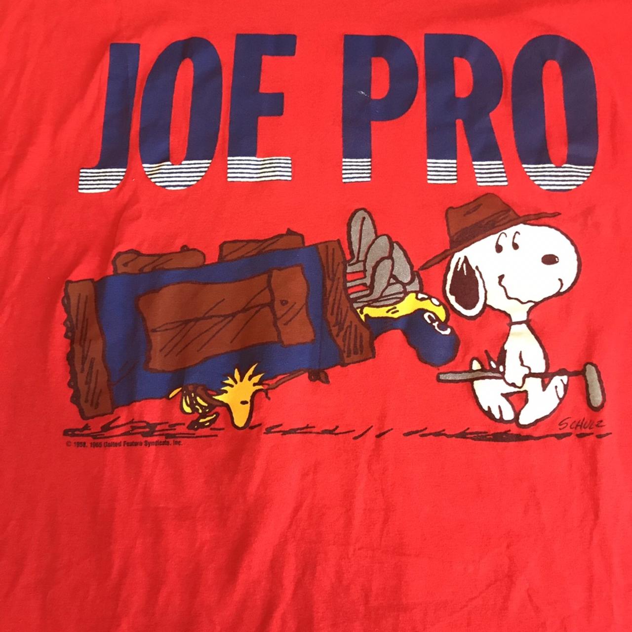 Vintage single stitched joe pro snoopy peanuts... - Depop