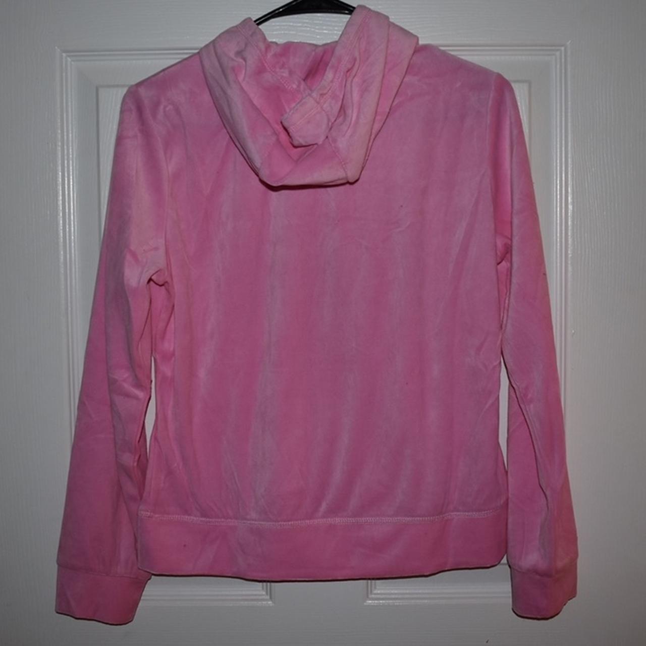 pink velvet track jacket size medium/large - Depop