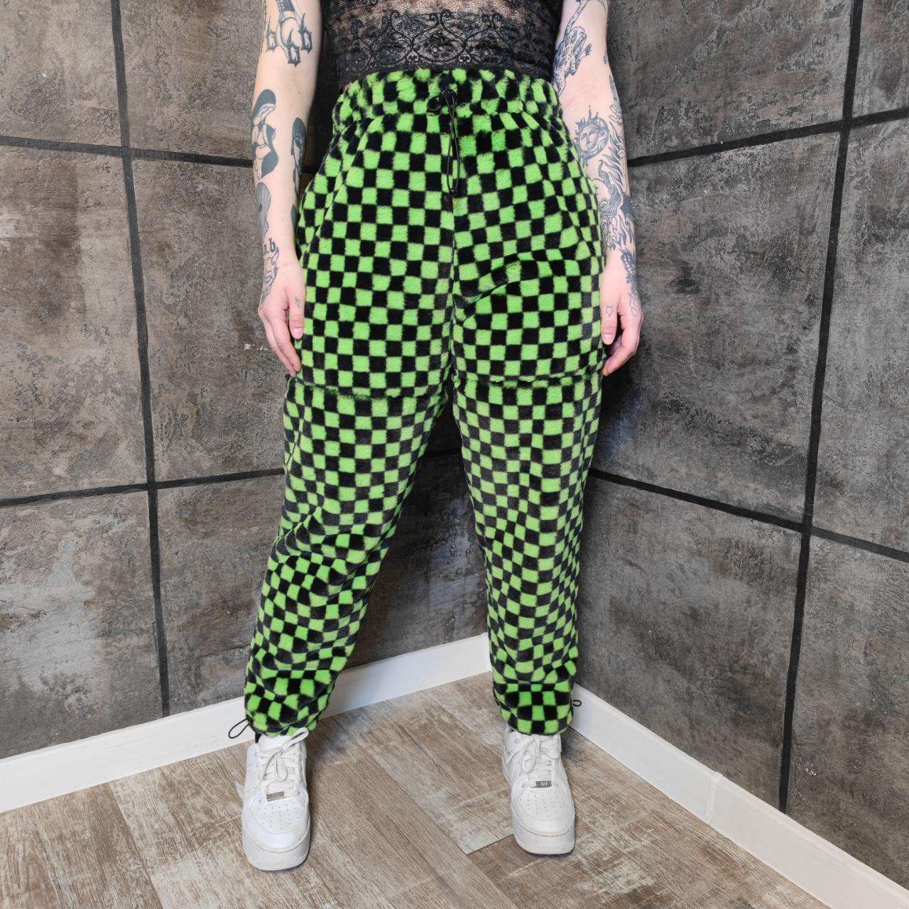 Check fleece detachable joggers premium Unisex loose... - Depop