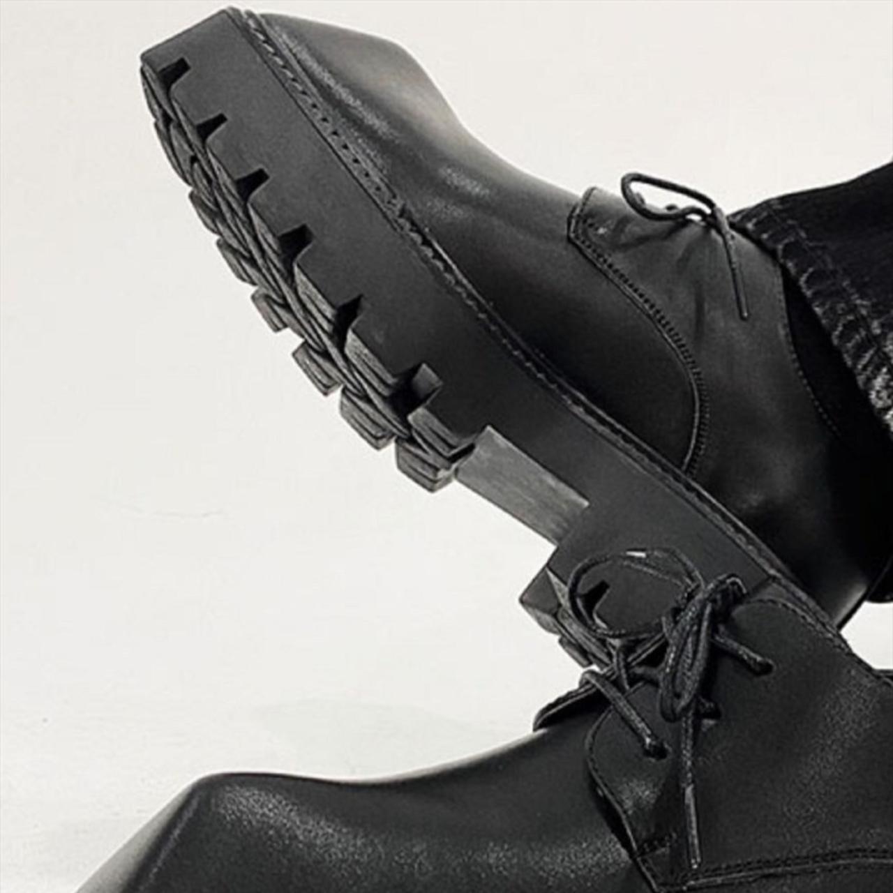 Triangle toe brogue shoes edgy pyramid smart boots... - Depop