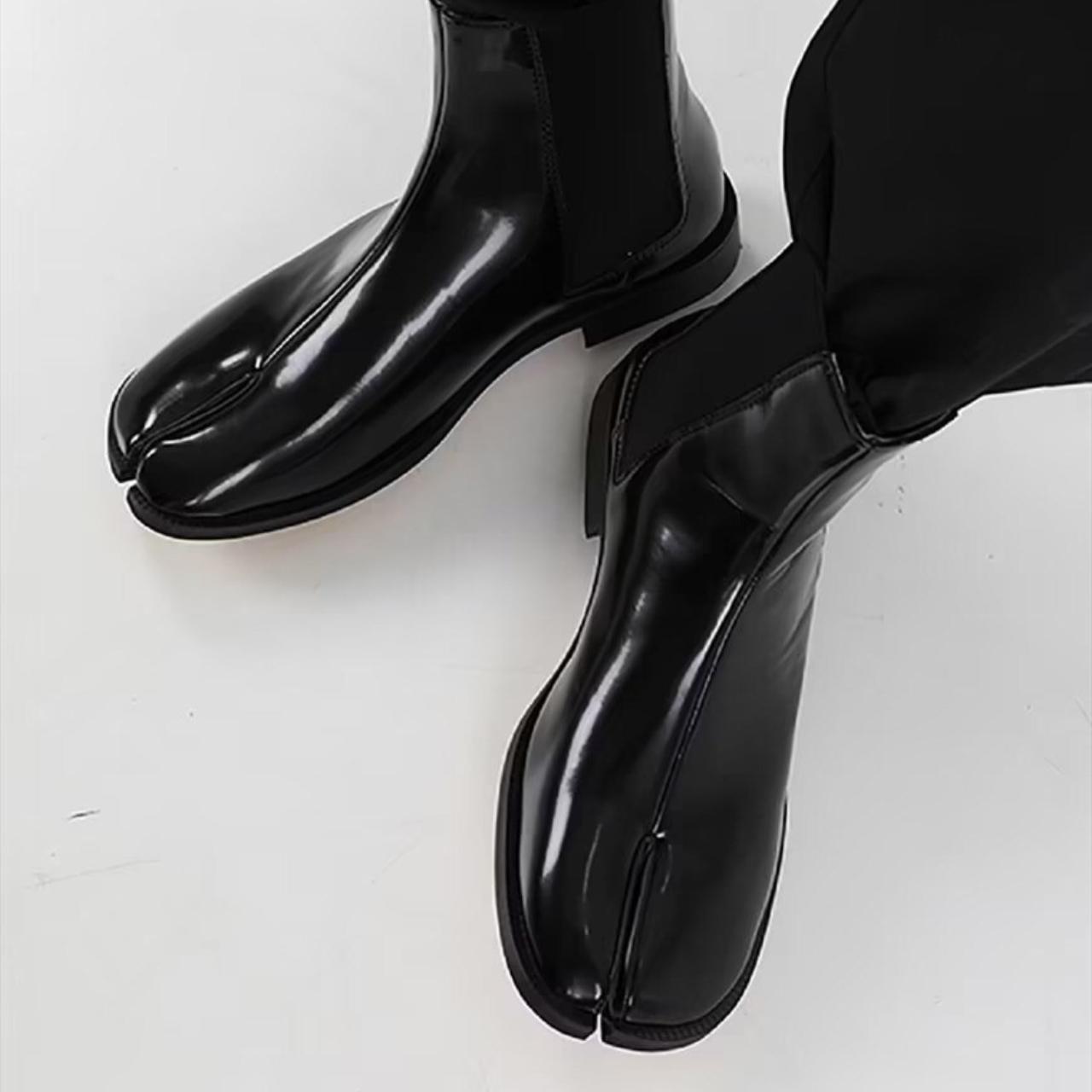 Split toe Tabi boots Edgy high fashion round shape... | Depop
