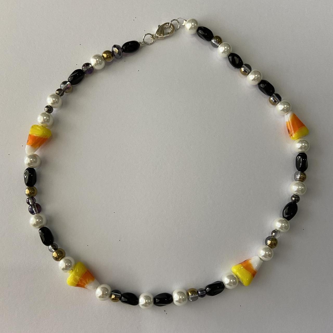 Halloween candy corn necklaces🎃🤍💛🧡 17in long📏 Fill... - Depop