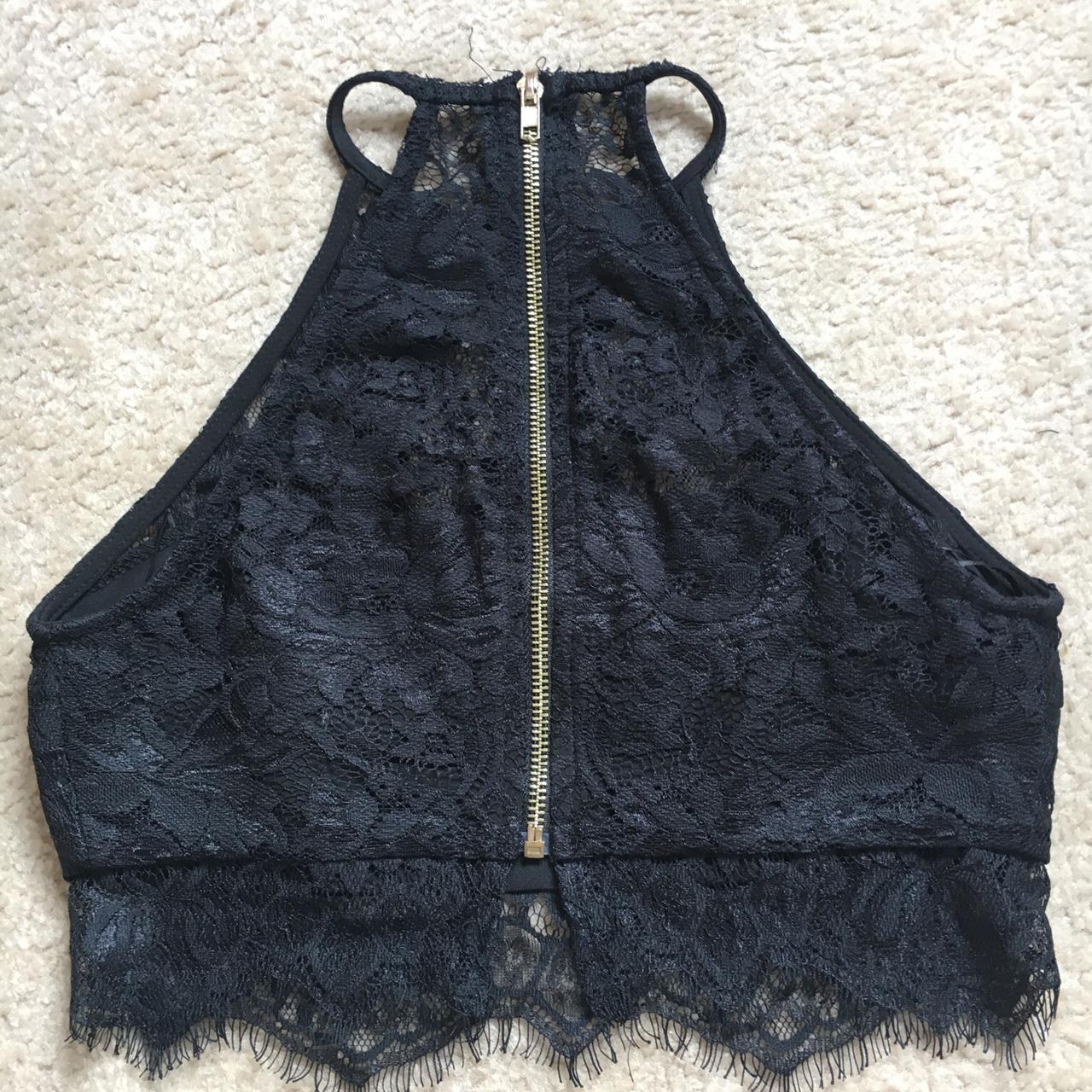 Selling This Beautiful Black Lace Top With A Depop