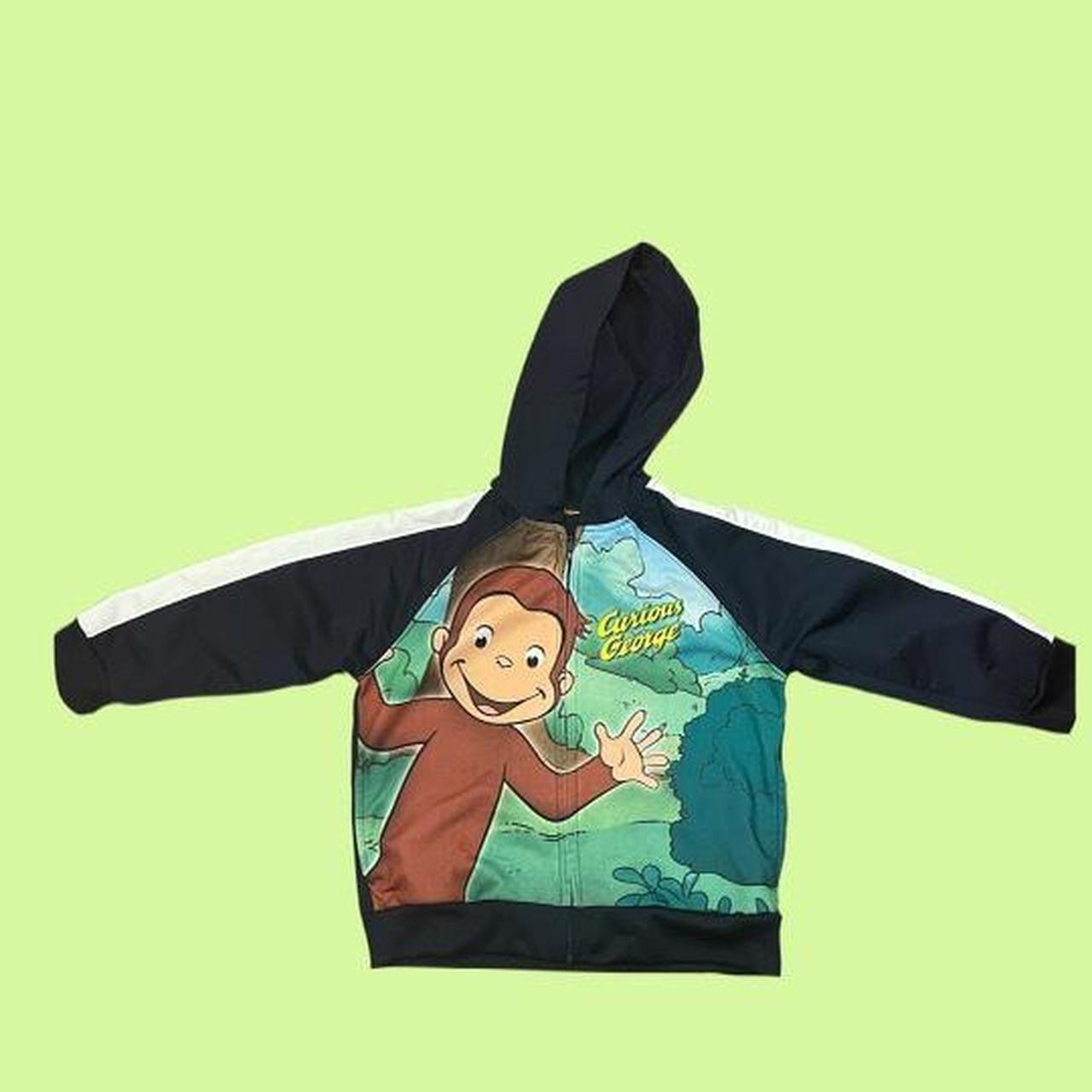 Curious George Hoodie. Kids 3T. Has blank back. Rare... - Depop