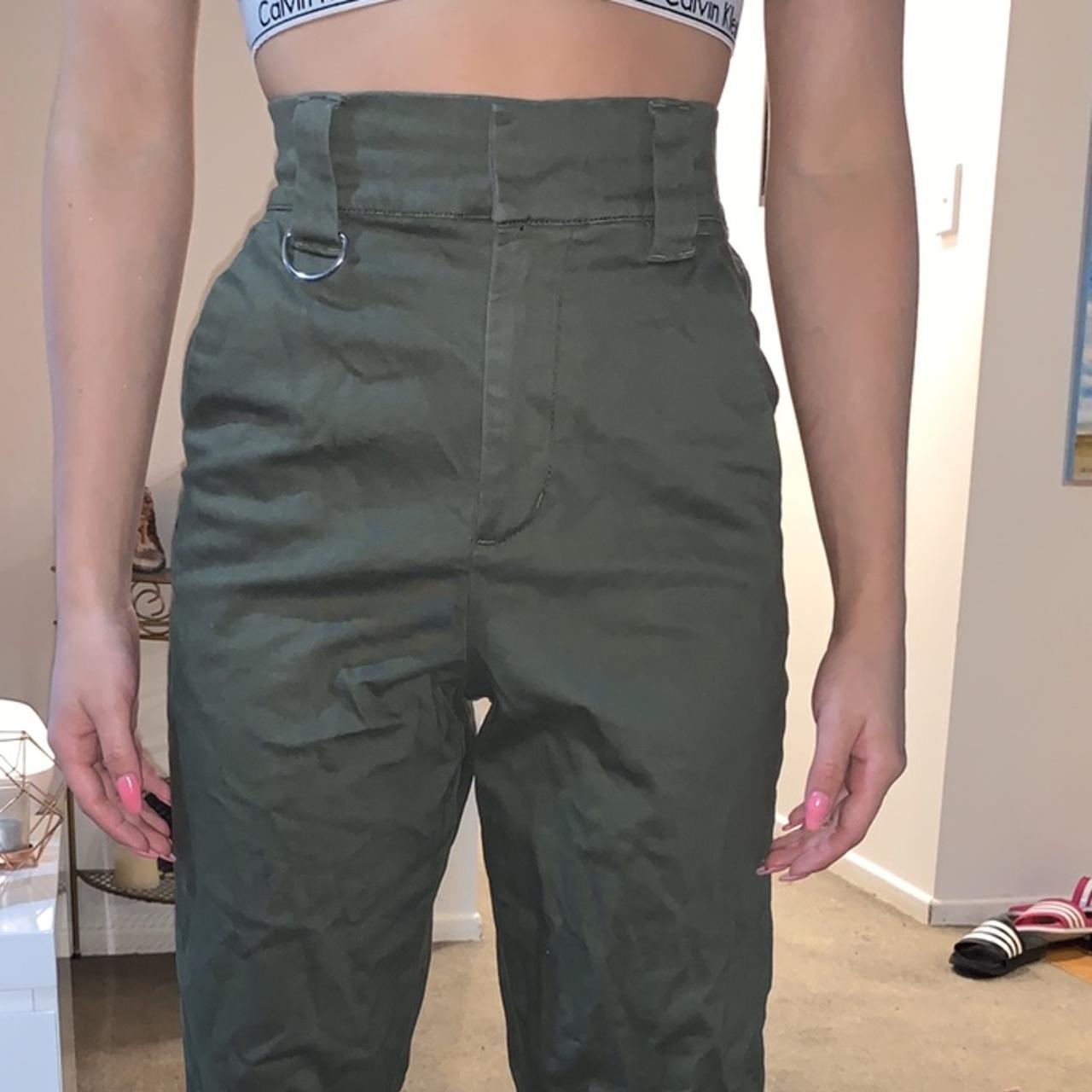 Factorie khaki high waisted cargo pants Never... - Depop