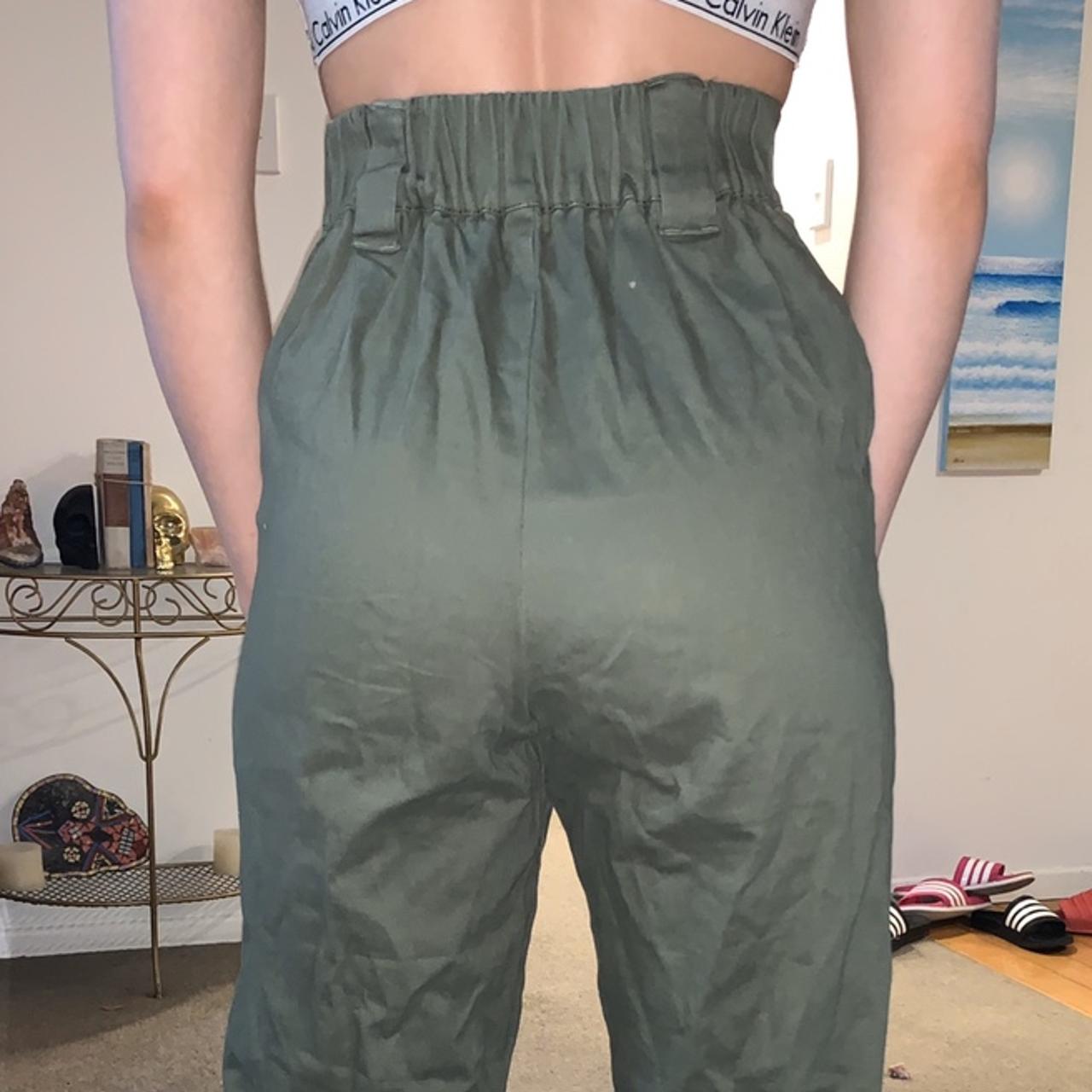 Factorie khaki high waisted cargo pants Never... - Depop