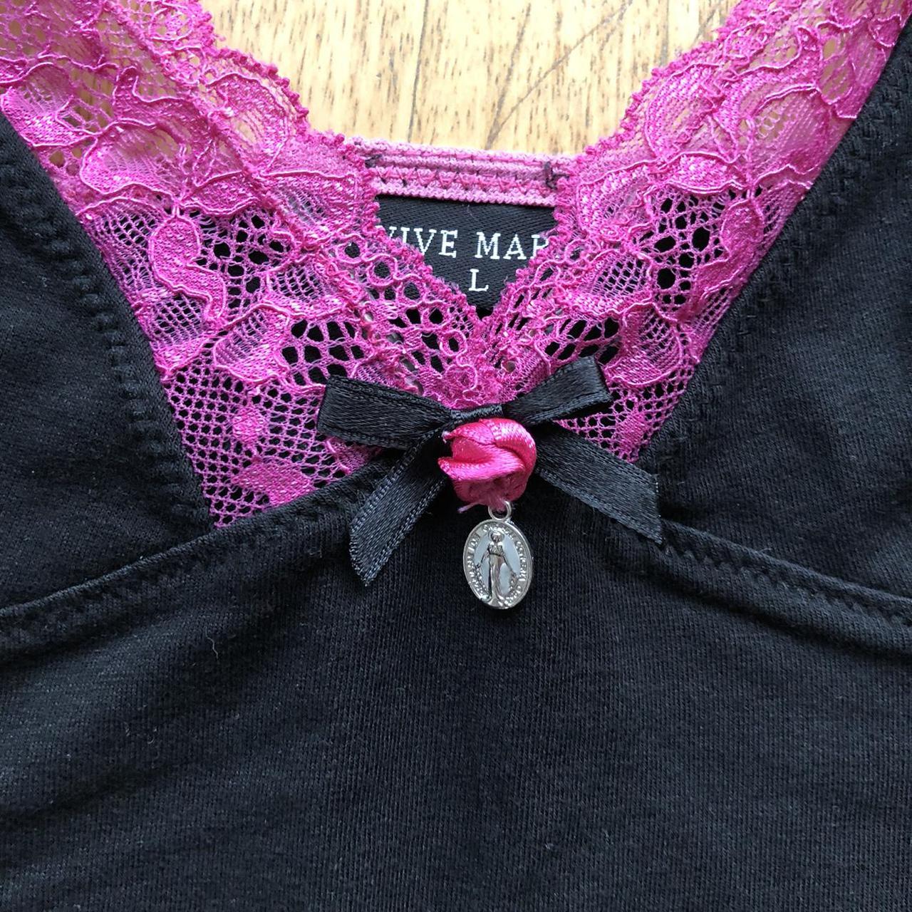 Beautiful vintage vive maria cami top💗 black with... - Depop