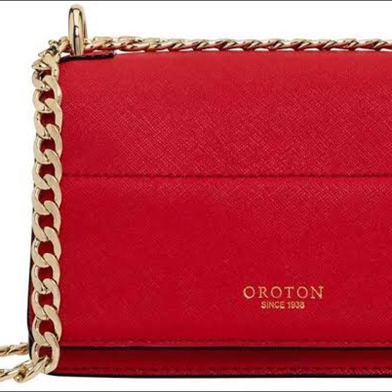 Oroton Forte Mini textured clutch Detachable gold... - Depop