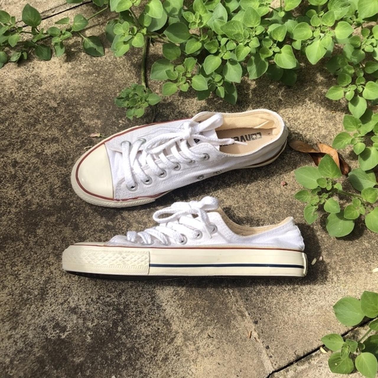 White Converse All Star low top sneakers ☁️☁️ - super... - Depop