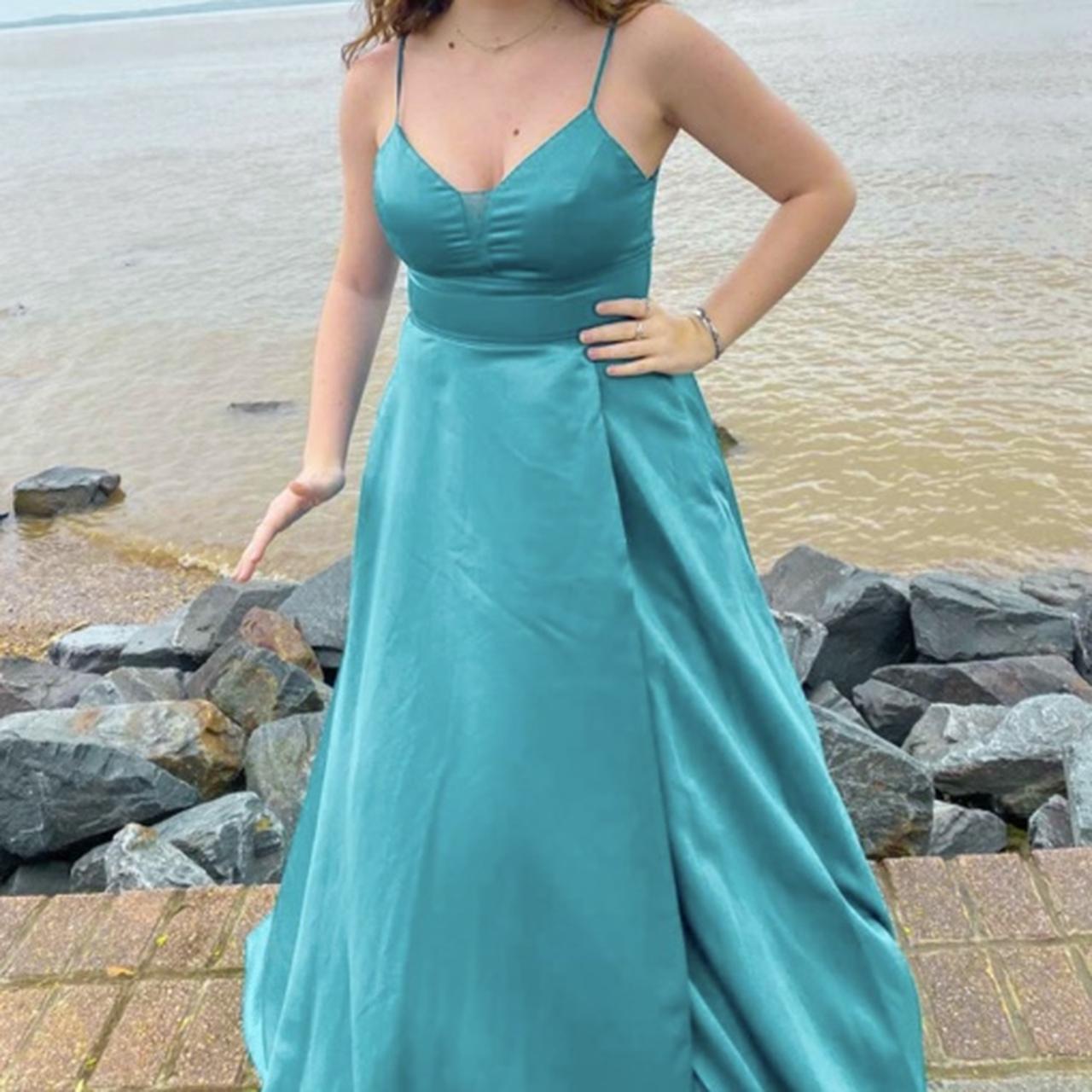 Macy's Women's Blue Dress | Depop