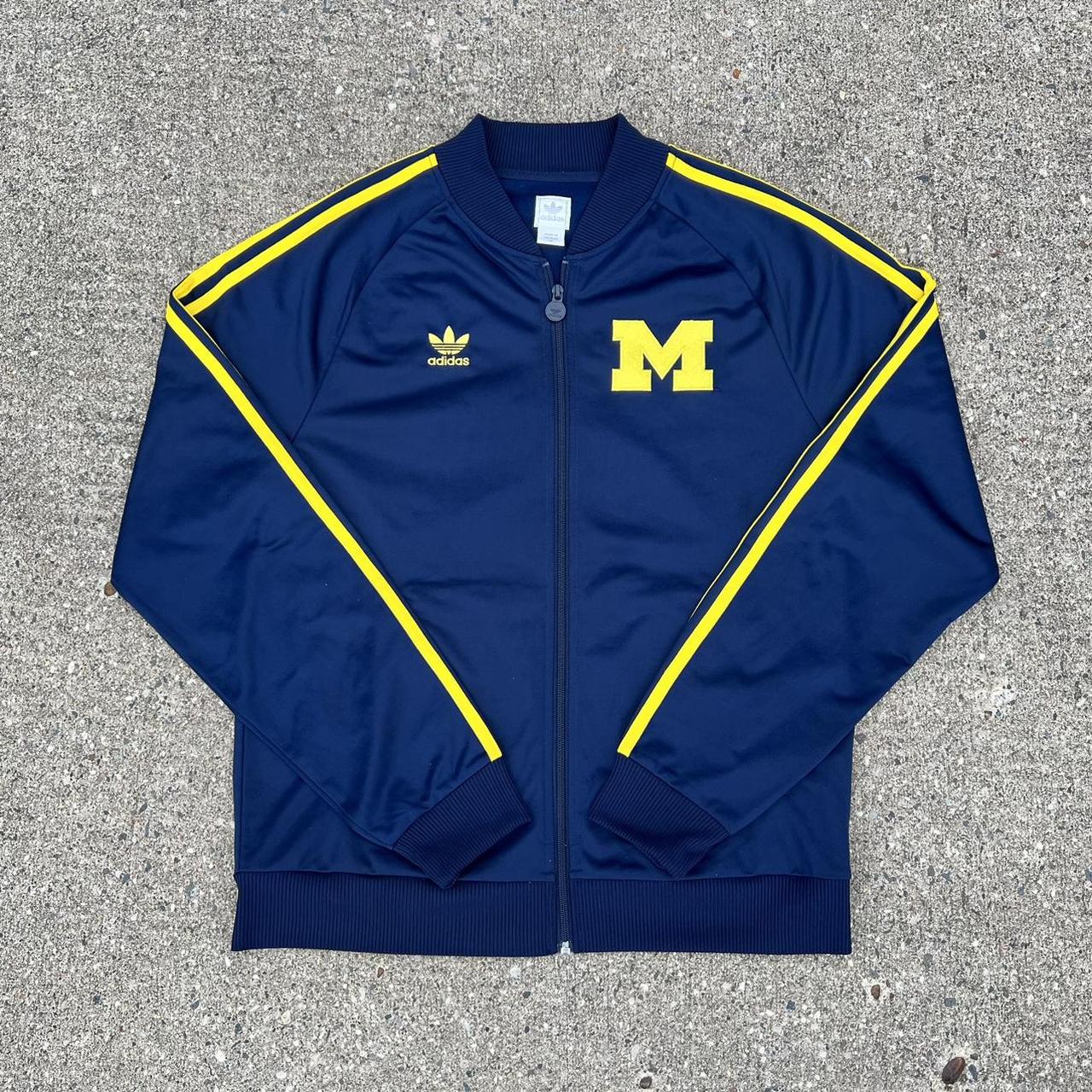 Vintage 2000’s Michigan Wolverines Adidas Trefoil... - Depop