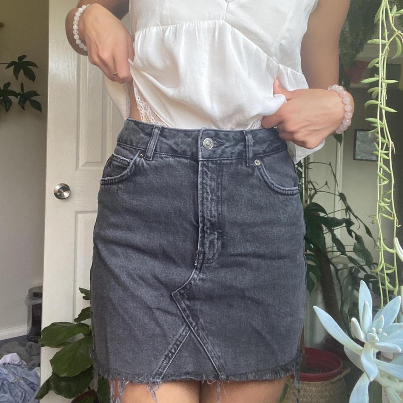 basic denim skirt, a wardrobe essential perfect fit... - Depop