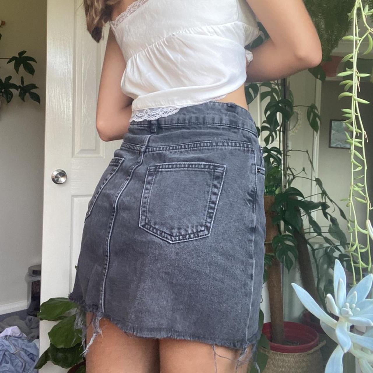 basic denim skirt, a wardrobe essential perfect fit... - Depop