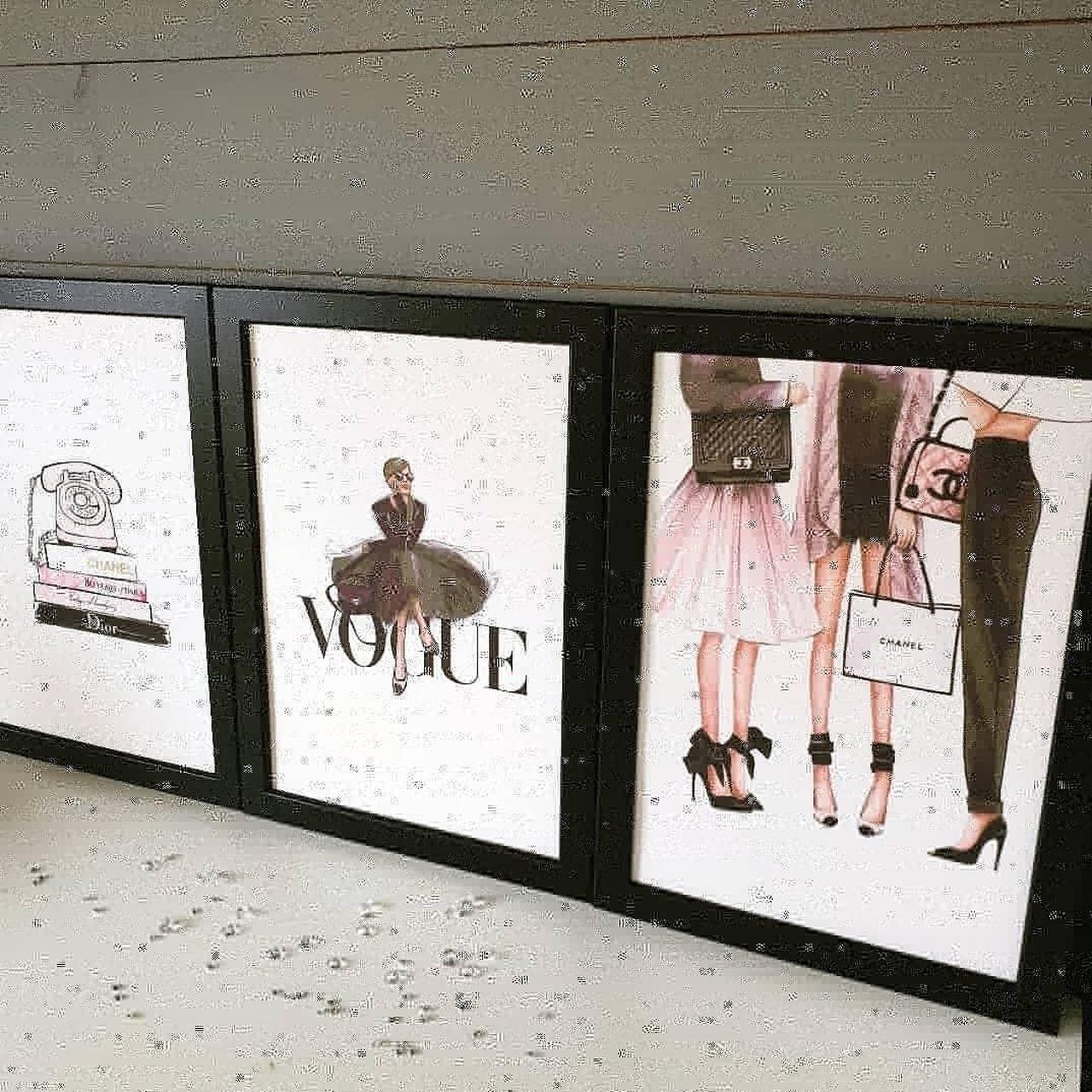 Frames including print and frame 3 for £20 Black or... - Depop