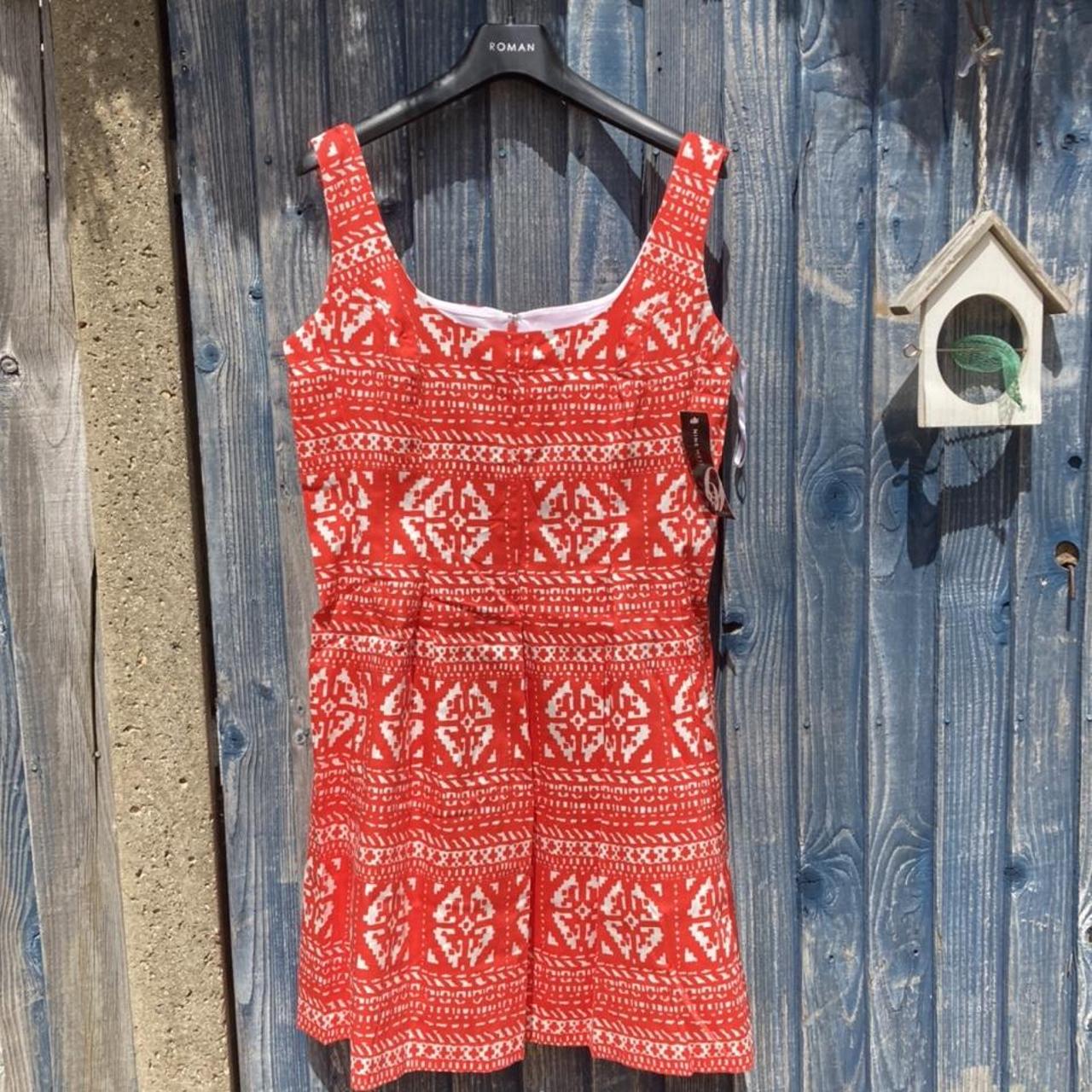 Brand New Nine West Aztec Pattern S14 Prom Dress -... - Depop