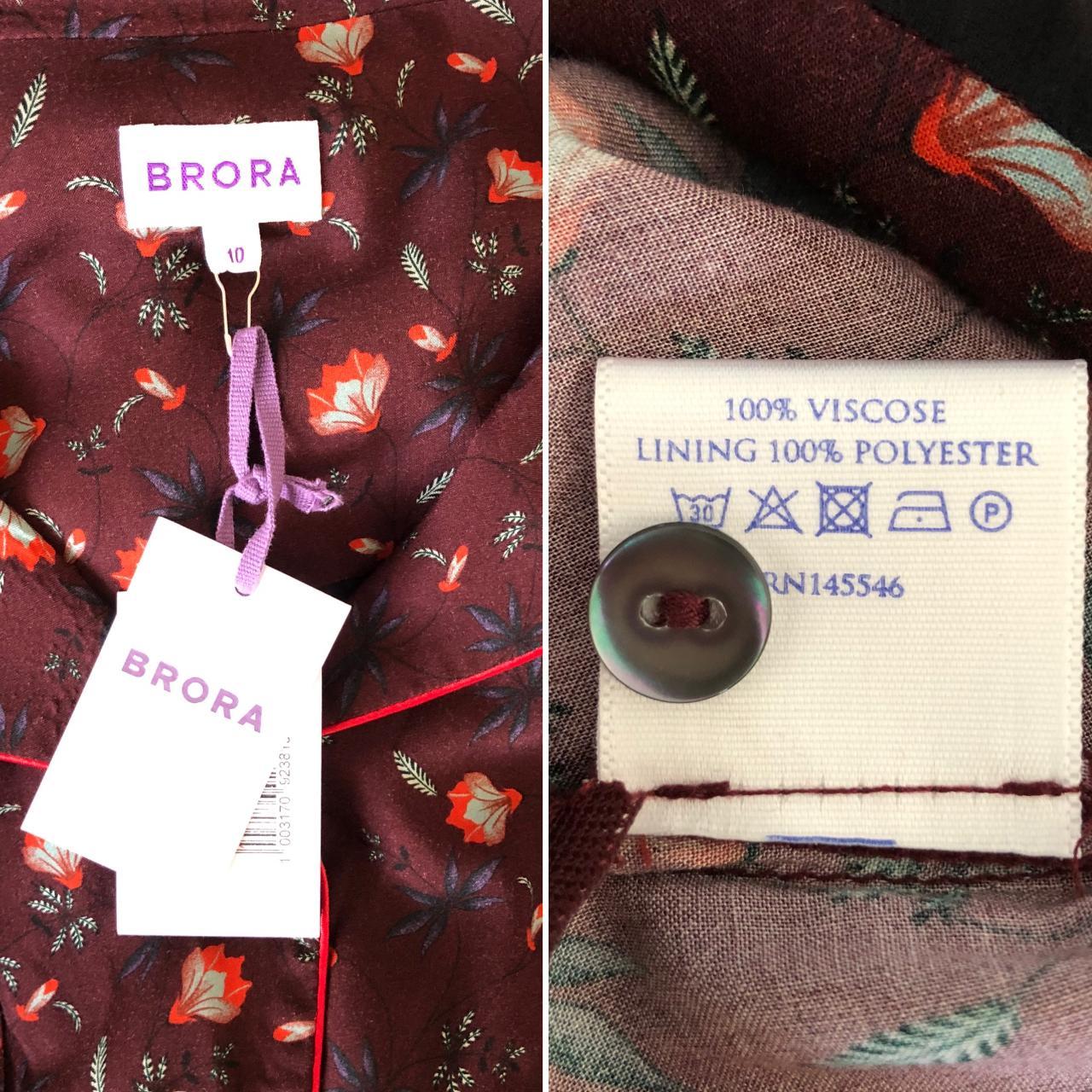 Brora Bordeaux & Flame Lotus Flower Jumpsuit Retro... - Depop