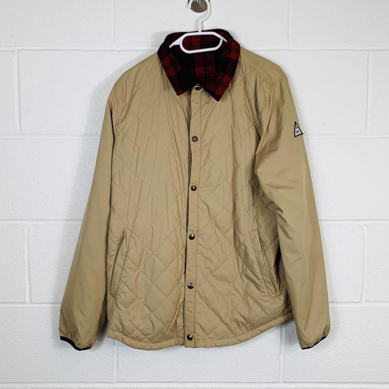 Vintage DC Shoes Jacket. Padded Button up Coat in... - Depop