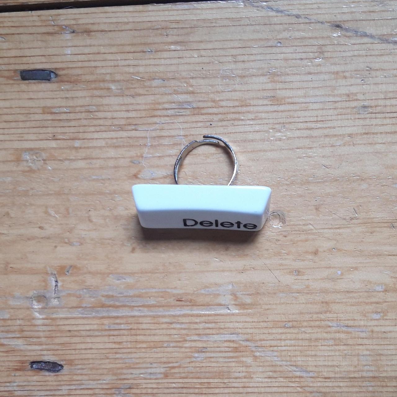 Open to offers! Peng y2k keyboard ring, handmade... | Depop