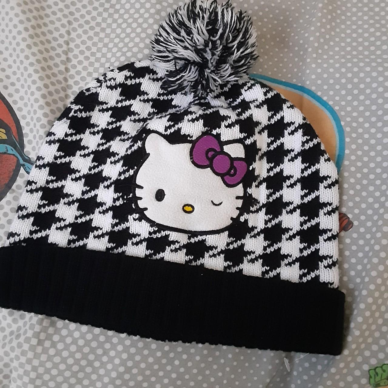 Hello kitty sanrio adult plush hat #hello kitty... - Depop