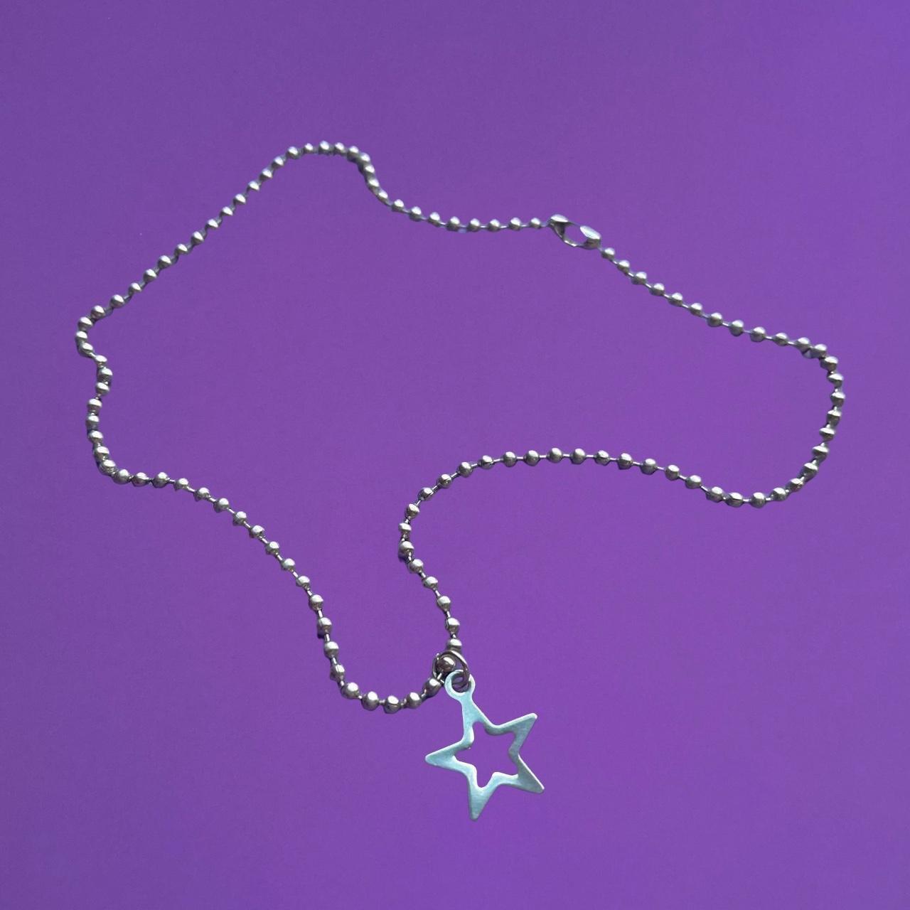 Silver Star Necklace Shown As Second From Top On Depop