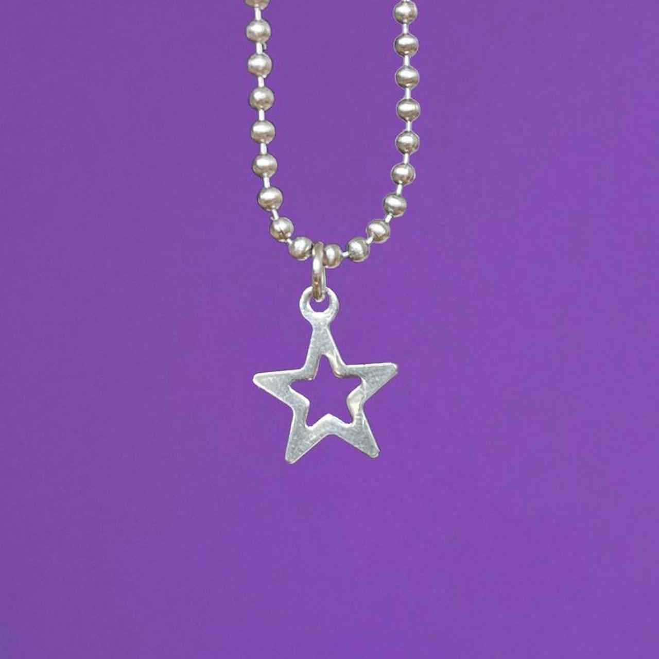 Silver Star Necklace Shown As Second From Top On Depop