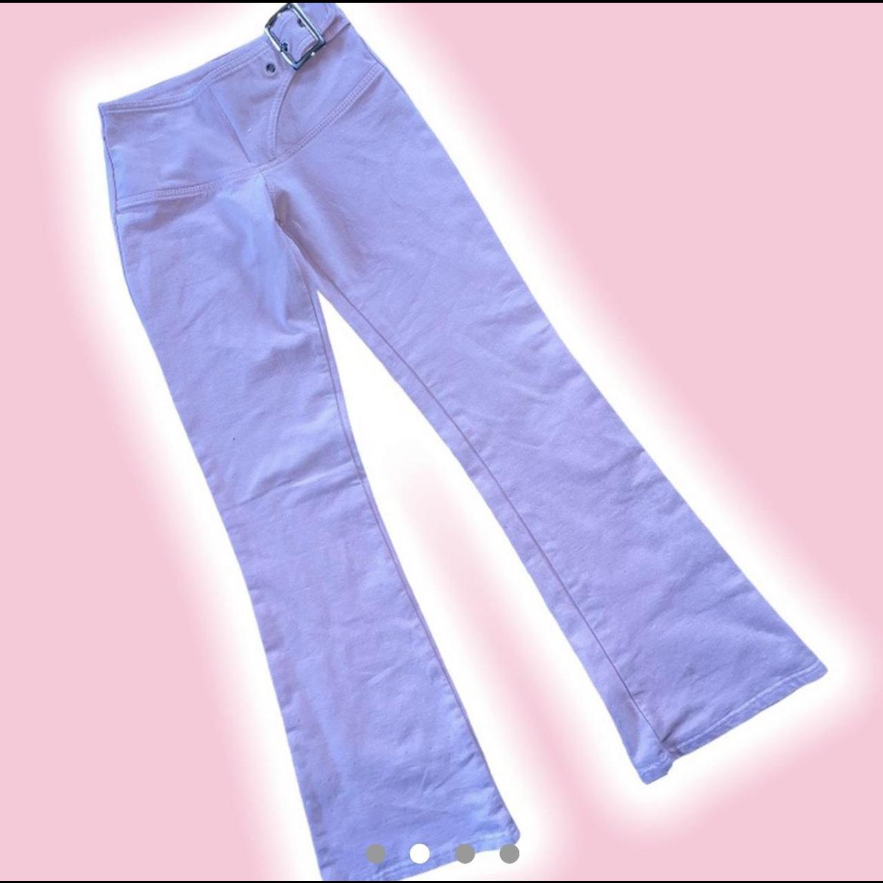 Pink low rise flare pants First picture isn’t mine!... - Depop