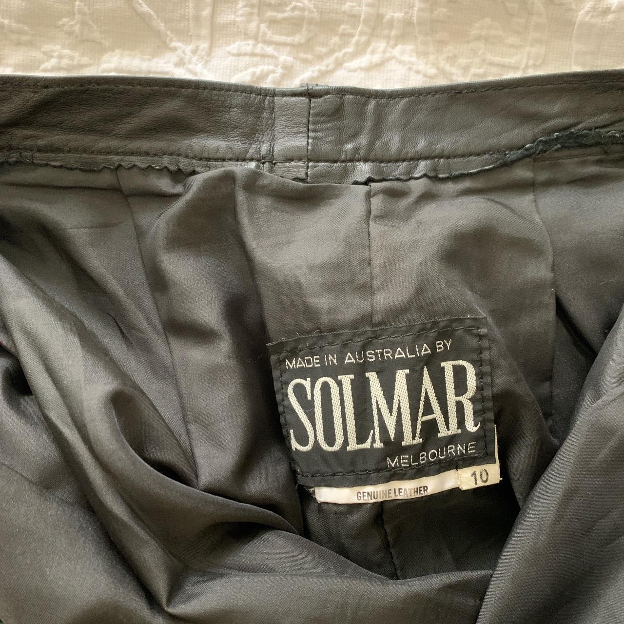 Solmar black leather pants - high waisted & semi... - Depop