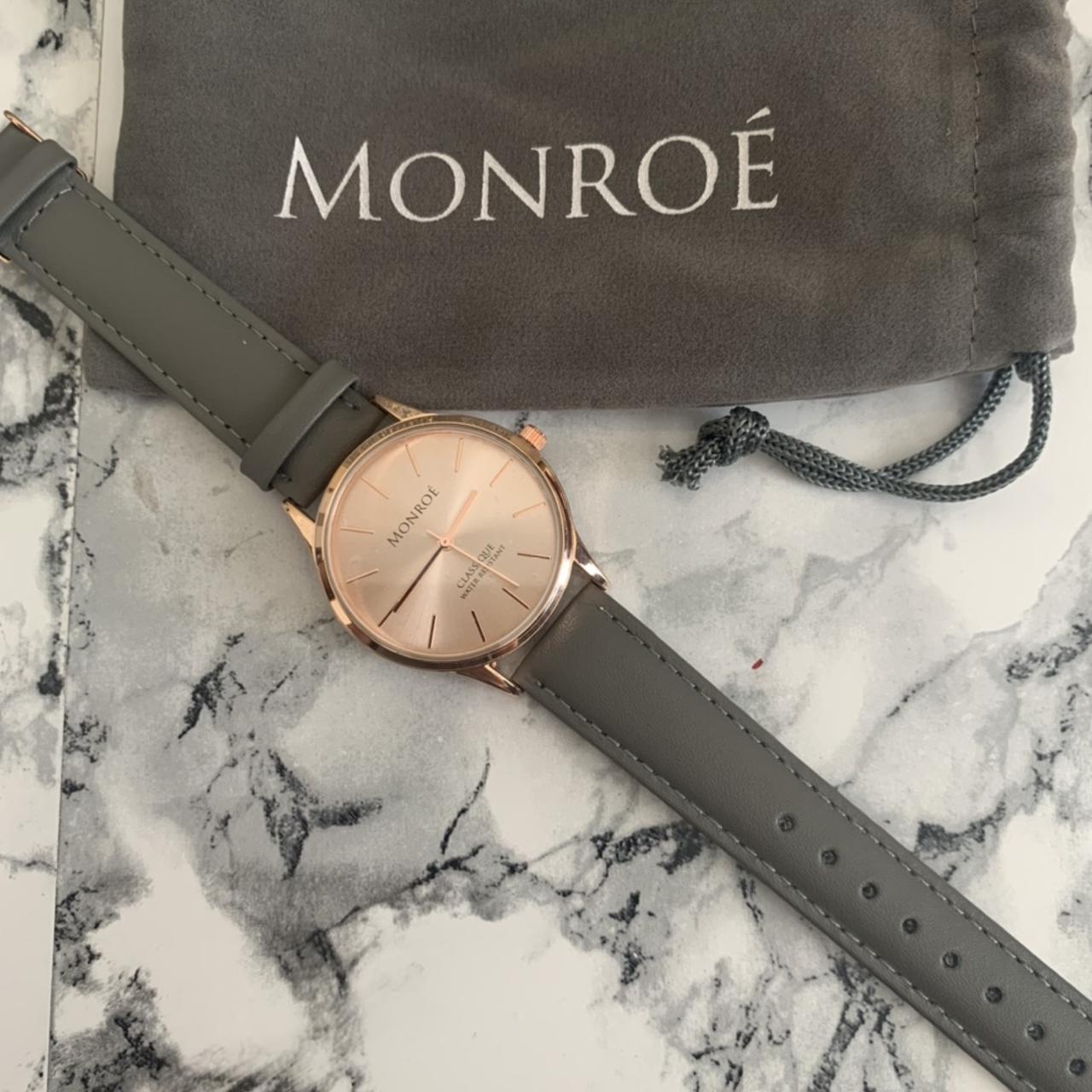 Monroe rose gold watch Grey leather strap Brand new... - Depop