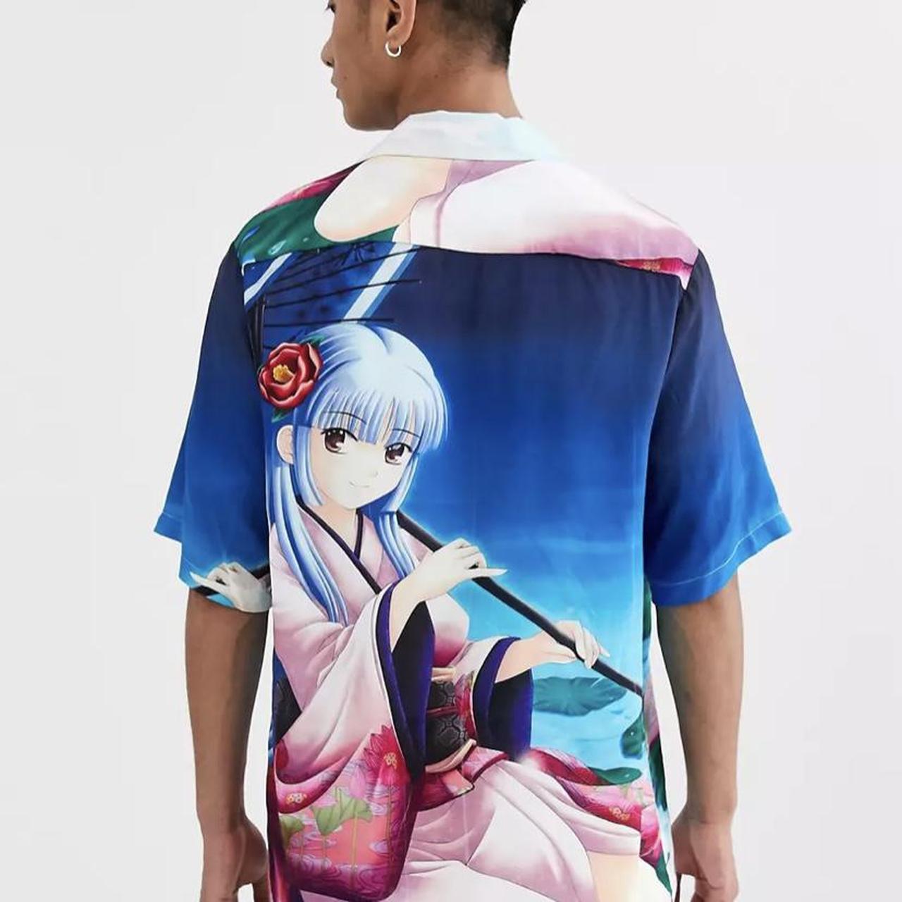 Entente Anime girl button up shirt Very rare... - Depop